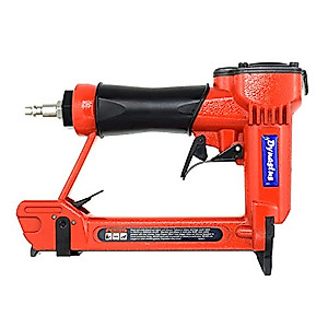 Dynastus Pneumatic Upholstery Staple Gun, 22 Gauge 3/8" Wide Crown Air Stapler Kit, by 1/4-Inch to 5/8-Inch, with 6000 Staples, Red
