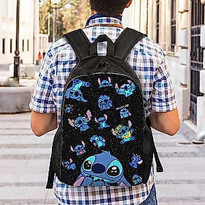 lsenhu Anime Backpack 16 Inch Cute Backpacks Cartoon Casual Daypack Sports Travel Laptop Bag Gifts For Adults Women Men