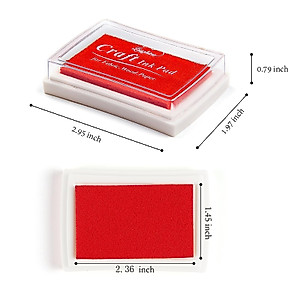 Lsushine Craft Ink Pad Stamps Partner Diy Color,15 Color Craft Ink Pad for Stamps, Paper, Wood Fabric (pack of 15)