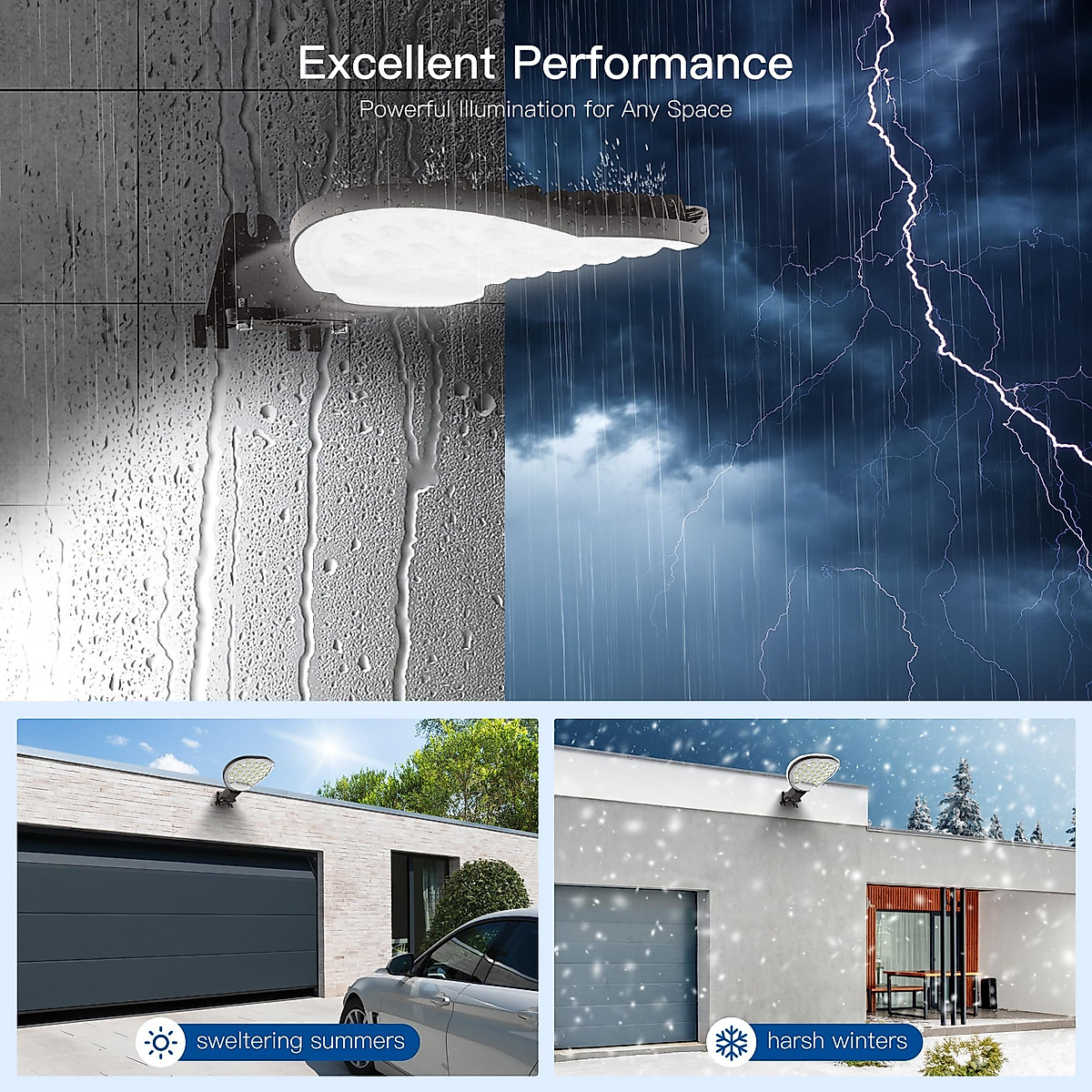 WYWNA LED Barn Lights Outdoor - 150W Dusk to Dawn Outdoor Lighting with Photocell 6500K Daylight 15000LM, AC120V LED Barn Light IP65 Waterproof Area Street Light for Security Yard Garage Farmhouse