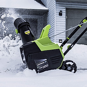 Earthwise SN74022 22" 40V Cordless Electric Snow Thrower, (4.0AH Battery & Charger Included)