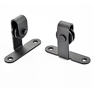 DIYHD TYLTP Hardware for Cabinet Black Top Mount Small Sliding Barn Door Track, 39" Mini Single Kit