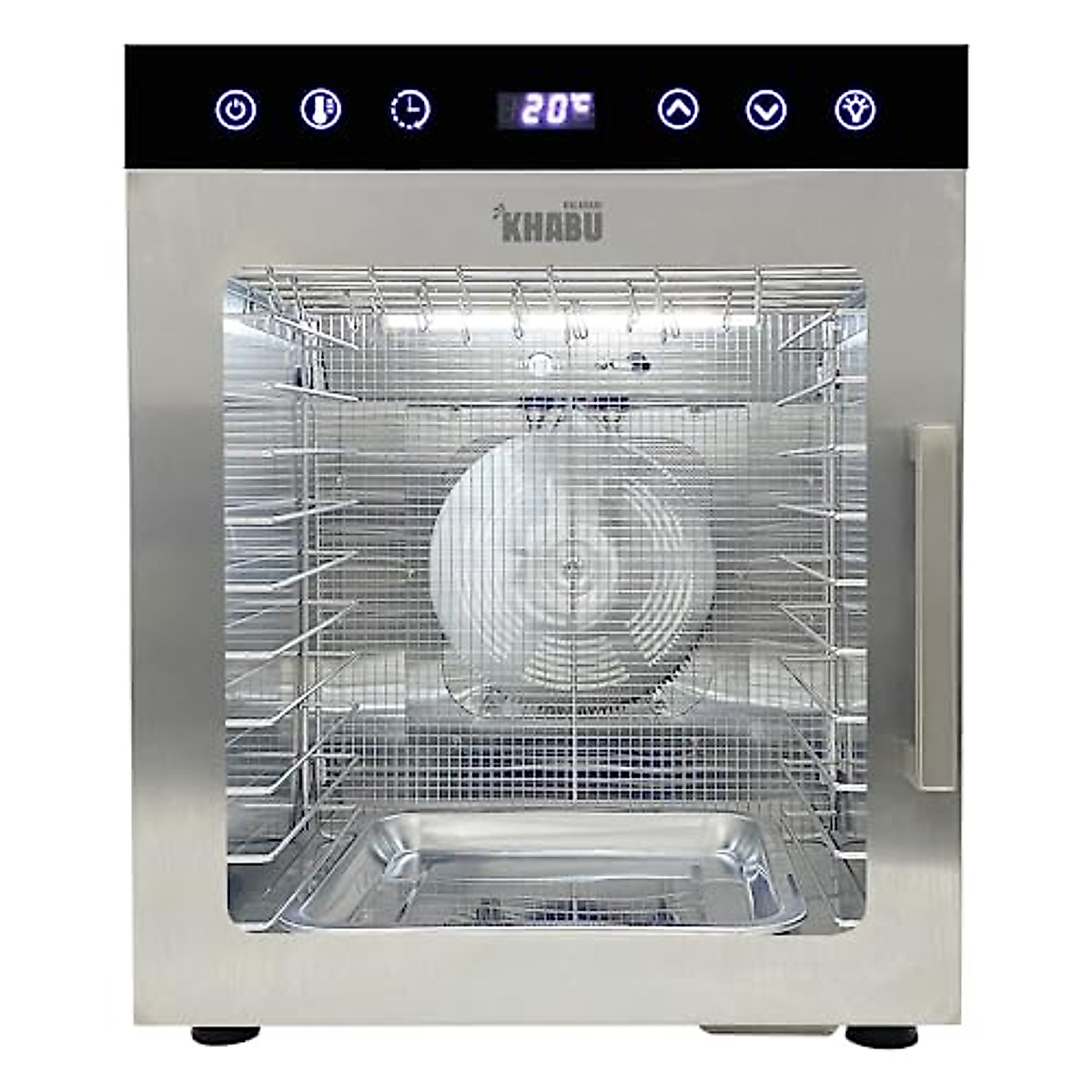 Biltong Boss Biltong Maker and Drying Cabinet, Food Dehydrator with Full Temperature Control, 10 Tray Capacity, for Meat, Vegetables and Fruits, Silver (800w)