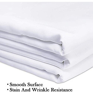 TANIASH 6 Packs White Round Tablecloth -90inch, 100% Polyester Table Cover for Wedding/Party/Birthday