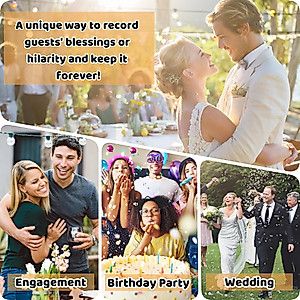 RetroVox Audio Guest Book Wedding Phone Guestbook Easy to Use & Fun Engagements Anniversaries Baby Showers Graduation Record Personalized Audio Messages Off-White