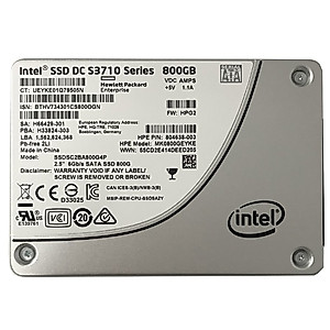 HP 804638-003 Intel DC S3710 Series 800GB 2.5-inch 7mm SATA III MLC (6.0Gb/s) Internal Solid State Drive (SSD) SSDSC2BA800G4P Model MK0800GEYKE - New OEM w/ 5 Years Warranty