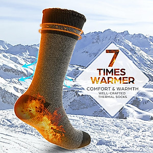 DG Hill Winter Thermal Socks - Warm Sock for Men Women Cold Weather Insulated - Heated Socks Thick Snow