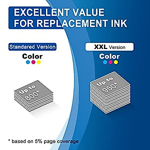 Drnoae 702XL Ink Cartridge Remanufactured 702xl Color Ink Cartridge Replacement for Epson 702XL 702 T702XL to use with Workforce Pro WF-3720 WF-3730 WF-3733 Printer (1Cyan, 1Yellow, 1Magenta, 3 Pack)