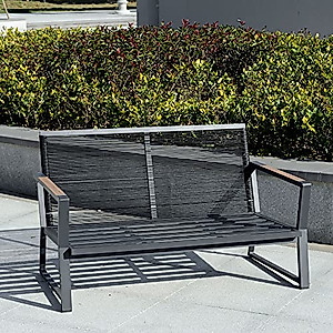 Outsunny 4 Piece Patio Furniture Set, Aluminum Conversation Set, Outdoor Garden Sofa Set with Armchairs, Loveseat, Center Coffee Table and Cushions, Cream White