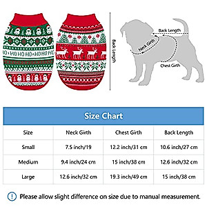 Tiibot 2 Pack Christmas Pet Sweaters Xmas Winter Knitwear with Reindeer Snowman Soft Warm Dog Clothes Argyle Christmas Pet Coats Outfits for Kitty Puppy Cat, Large