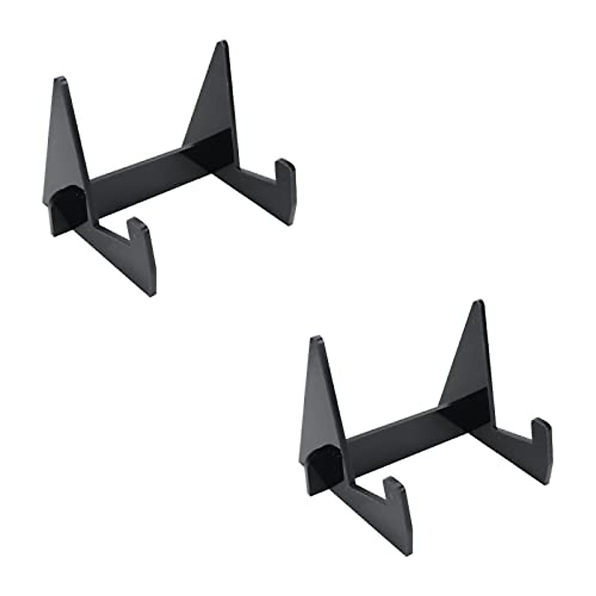 Dnyta Acrylic Desktop Bookcase Black Storage Organizer Book Shelf for Desk Home Nightstand Bookshelf E-Book Magazine Stand