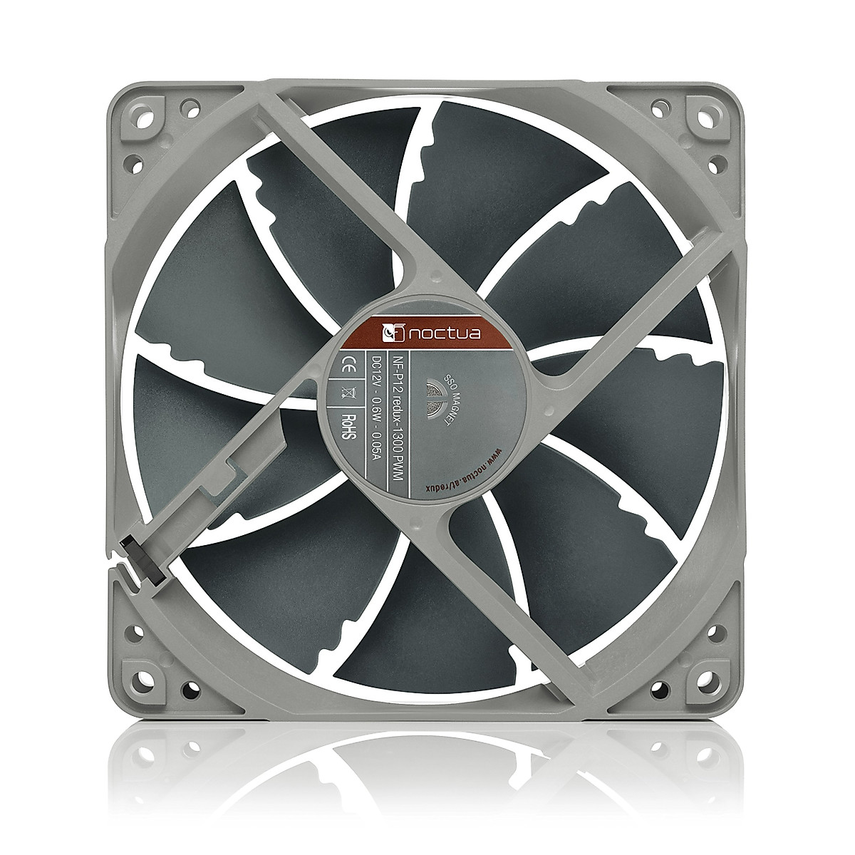 Noctua NF-P12 redux-1300 PWM, Quiet Fan, 4-Pin, 1300 RPM (120mm, Grey)