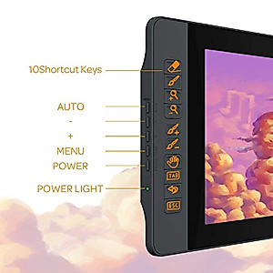 Drawing Tablet with Screen GAOMON PD1561 15.6 Inches Full HD IPS Drawing Monitor with 8192 Levels Tilt Support Battery-Free Pen and 10 Shortcut Keys Pen Tablet for Mac, Windows PC