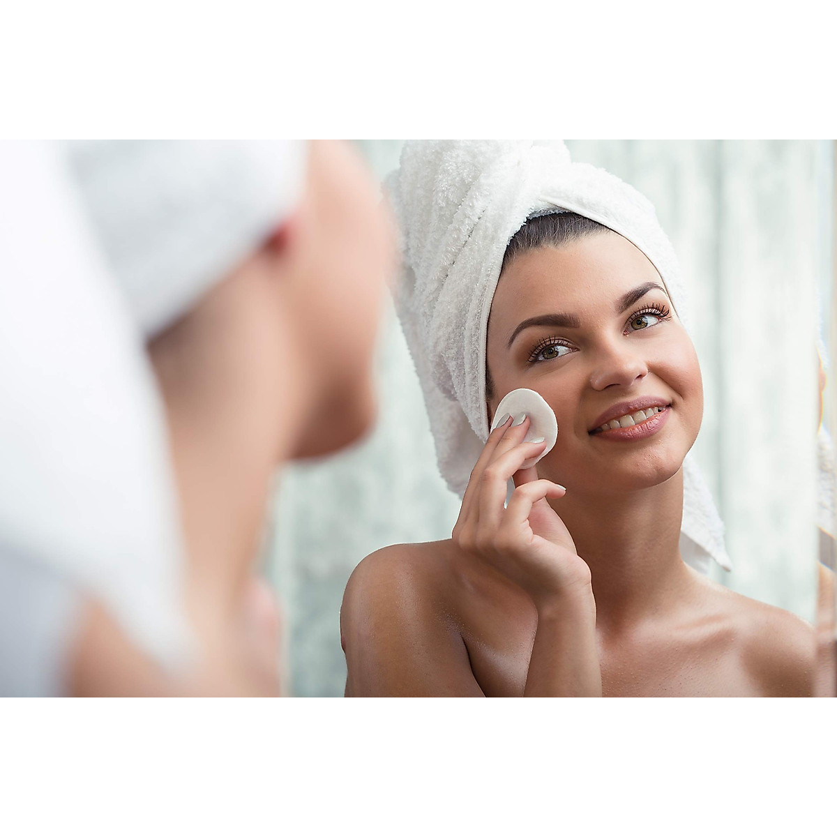 R-NEU 200 Cotton Rounds, 100% Natural Turkish Cotton Makeup Remover and Facial Cleansing Cotton Round Pads, Waffle Textured Hypoallergenic Cotton Wipes, 2.25 Inch Diameter (200 Pack)