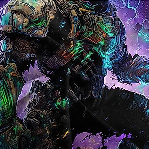 GEEYOU Cosmic Space Wolves 3D Print Quilt Cover Comforter Covers Duvet Cover for Teens and Adults Bedding Set with Pillow Cases with Zipper Closure Soft Microfiber 3 Pieces Queen（228x228cm）