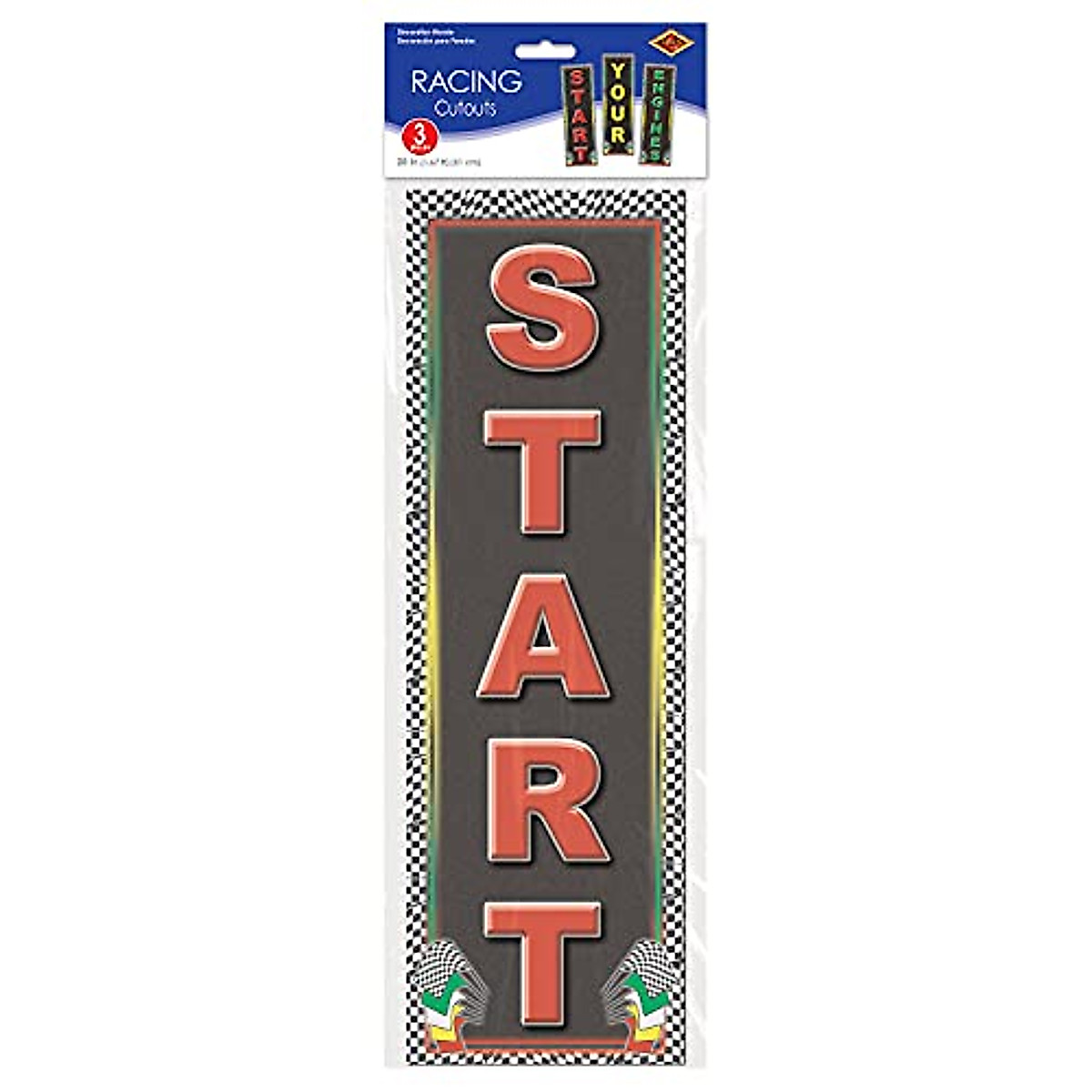 Beistle Racing Cutouts (3/Pkg), multicolor, one size fits most (54189)