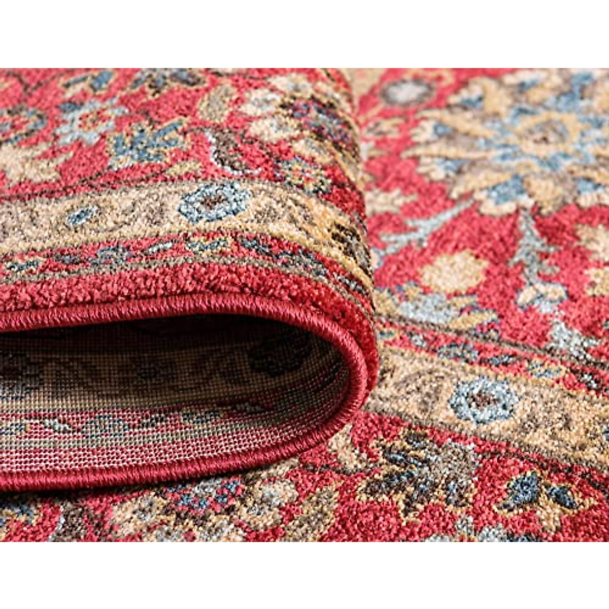 Rugs.com Chelsea Collection Rug – 5' x 8' Red Medium Rug Perfect for Bedrooms, Dining Rooms, Living Rooms