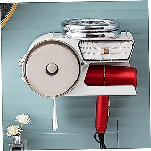 JOINPAYA Paper roll Toilet Paper Case Plastic Tissue Holder Wall Mount Paper Towel Holder Paper Towel Holder White Tissue Dispenser Wall Toilet Bathroom The Hips Wall-Mounted roll Holder