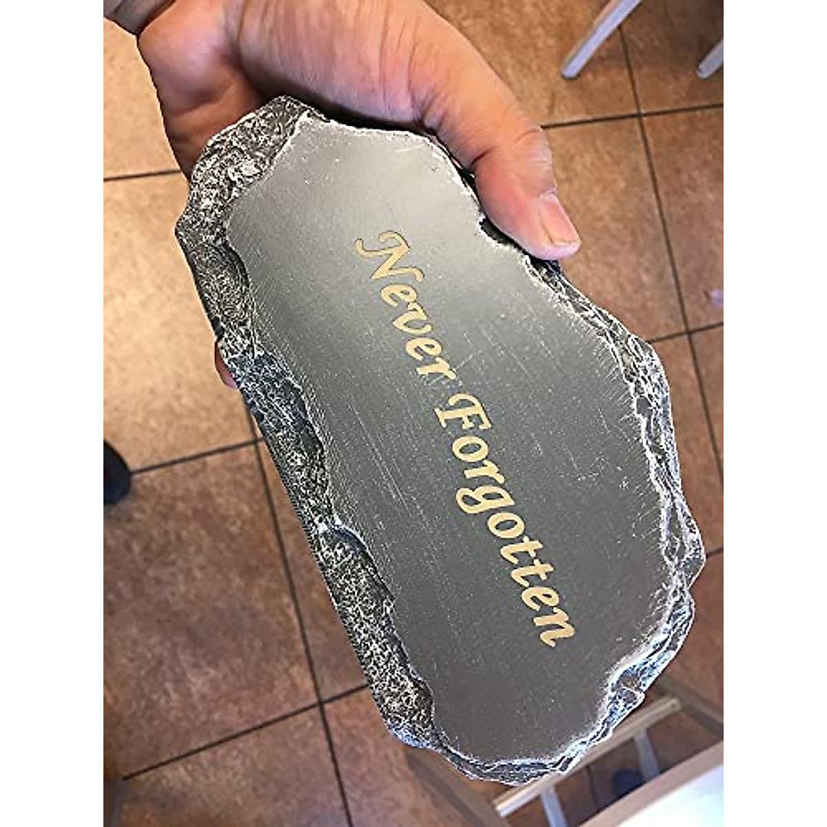 somiss Personalized Garden Stones Engraved with Any Message, larser Engraved Garden Welcome Stones, Memorial Stones, Outdoor Decorative Stones,8"X4.5"X2.5"