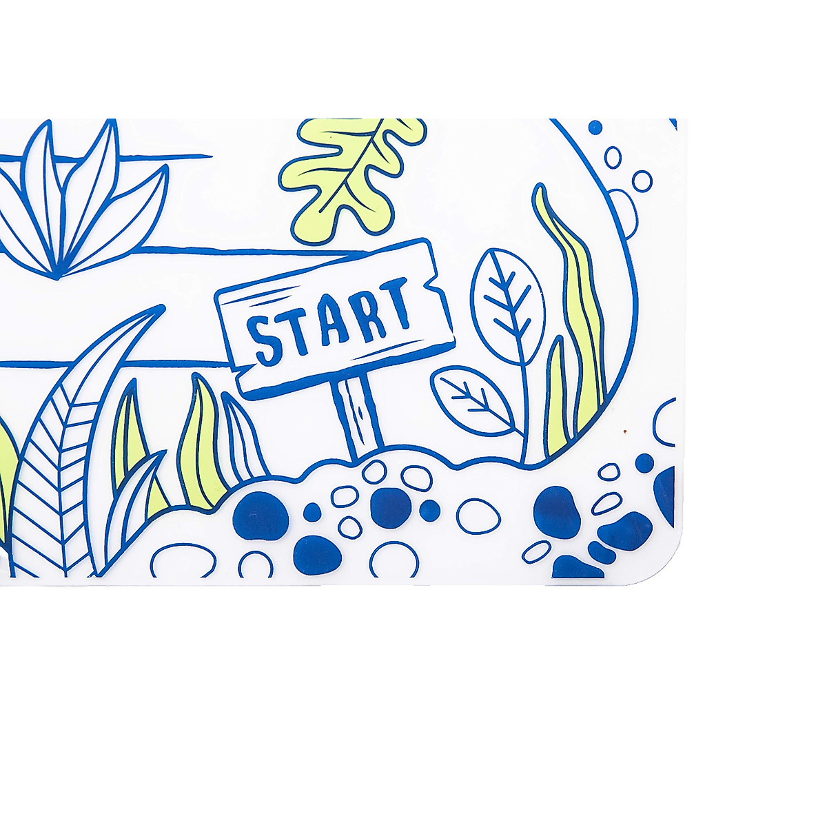 modern-twist 10 x 14" Reusable, Waterproof Coloring Mark-Mat Sheet for Kids, 100% Food-Grade Silicone, Pack of 1, Dino Maze