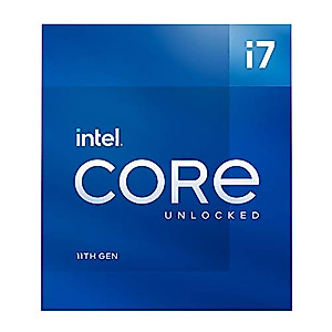Intel® Core™ i7-11700K Desktop Processor 8 Cores up to 5.0 GHz Unlocked LGA1200 (Intel 500 Series & Select 400 Series Chipset) 125W