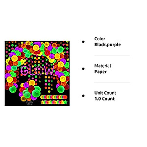 100 Pieces Glow in The Dark Balloons UV Neon Balloon Glow Garland Kit and 53 ft Neon Streamers Paper Glow Garland Decorations for Birthday, Wedding, Black Light Party Supplies (Classic Style)