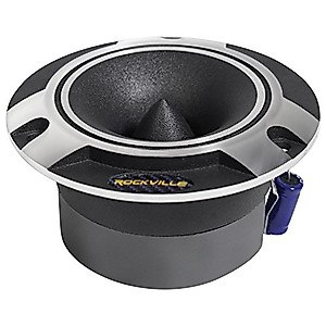 Pair Rockville RT5 2.8" Aluminum Car/Pro Tweeters w Titanium Diaphragm+Kapton VC, Silver