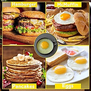 Qixin QIXIAN 2 Pack Fried Egg Mold,Reusable kitchen cooking toolsNon Stick Egg Moulds,Pancake Mould Cooking Rings for Frying Pan.