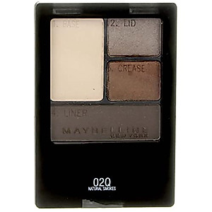 Maybelline New York Expert Wear Eyeshadow Quads, Natural Smokes [02Q] 0.17 oz (Pack of 2)