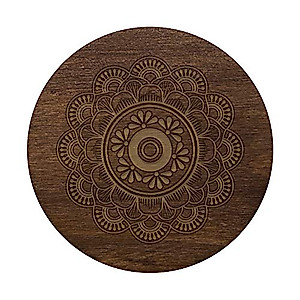 Buddhist Lotus Flower Wood Carving PopSockets PopGrip: Swappable Grip for Phones & Tablets