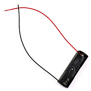 E-outstanding 10PCS Single AA Battery Holder Case with Wire Connections Black 1.5V