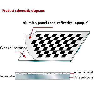 CUREOL 12x9 Float Glass Substrate Visual Optics Correction Board Checkerboard Target Plate Diffuse Reflection Opacity Square Array (Size : 50x50mm)