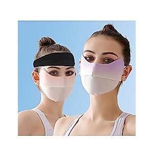 Yilisha uv face mask for sun protection reusable running breathable women golf mask fishing sports spf 50 sun mask