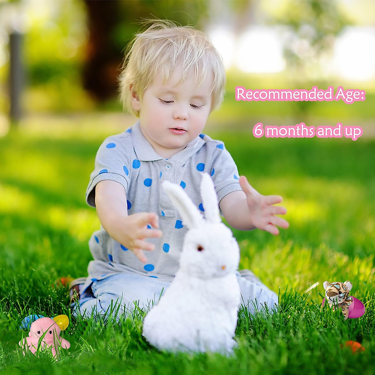 30 Pcs Prefilled Easter Eggs with Mini Animal Finger Puppets Toys for Toddlers and Kids Pre Stuffed Cool Stuff Fillers for Easter Egg Hunt Easter Basket Stuffers Small Cute Farm Animal Prize Supplies