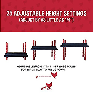 RentACoop Chick Brooder Heating Plate - Brooder Heating Plate Warms Up to 15 Chicks - Chick Heater with 25 Adjustable Heights and 15 Watts - Safer Alternative to Heating Lamps - 10" x 10"