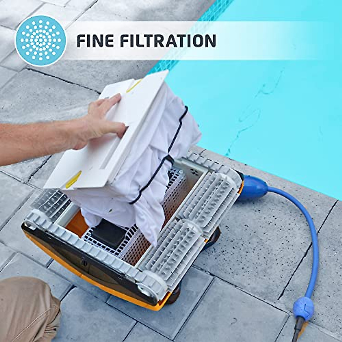 DOLPHIN W20 Commercial Robotic Pool [Vacuum] Cleaner with Caddy - Engineered for Unmatched Cleaning Performance - Ideal for Commercial Swimming Pools up to 68 Feet