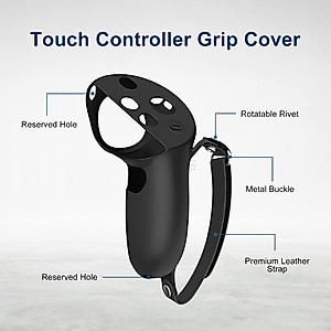 Silicone Controller Grip Cover for Meta Quest Pro Controller Grip Protector for Quest Pro Accessories