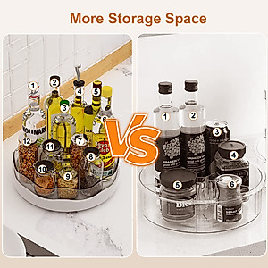 Lazy Susan Organizers, OFFSIR Non-Skid Turntable Rack for Kitchen Cabinet, Pantry Organization and Storage, Fridge, Bathroom Closet,Vanity Countertop Makeup Organizing,Spice Rack Under Sink Organizer