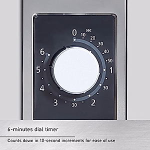 Panasonic NE-1025F Compact Light-Duty Countertop Commercial Microwave Oven with 6-Minute Electronic Dial Control Timer, Bottom Energy Feed, 1000W, 0.8 Cu. Ft. Capacity Silver