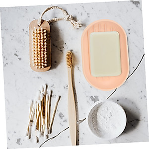 Cabilock 1 Set Bathroom Set Tray Decor Plastic Toothbrush Holder Toothbrush Holder Cup Lotion Pump Bottle Vanity Decor Black Trim Foaming Handwashing Fluid Plating Dressing Table