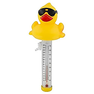 GAME 7000 Derby Duck Spa and Pool Thermometer Shatter-Resistant Casing, Tether Included, 9-in Height x 3-1/2-in Diameter, Old Version