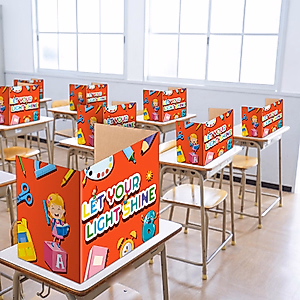 36 Pcs Privacy Boards Bulk, Large Privacy Folders with Bright Color Classroom Desk Shields Dividers, Desk Table Privacy Boards for School Teacher Student Test Study Office, 39 x 14 Inch (Sweet)