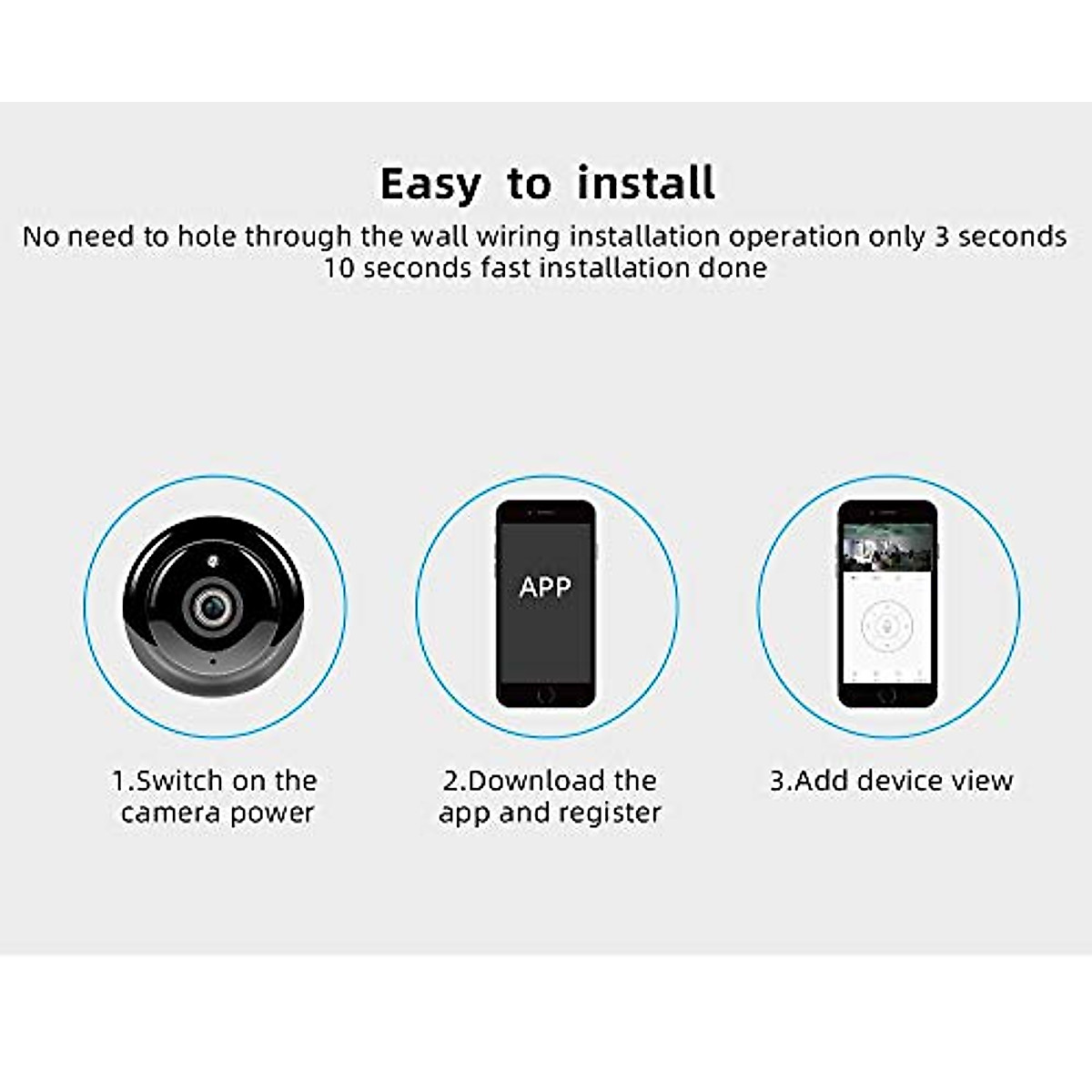 Mini cam Hidden Spy Small Camera with Audio, Home Surveillance Camera, Two-Way Voice and Video Call, 1080P IP HD Infrared Night Vision Motion Detection Reminder, for Home Car Indoor Outdoor Security