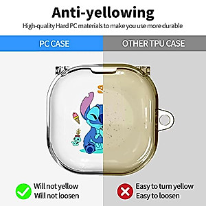 TOLUOHU Stich Case for Samsung Galaxy Buds2 pro(2022)/Galaxy Buds2(2022)/Galaxy Buds Live(2020)/Galaxy Buds Pro(2021), Hard PC Shockproof Protective Cover with Keychain Lanyard…