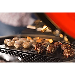 Kamado Joe BJ-HCIGRIDDLE Half Moon Cast Iron Reversible Grill Griddle for Big Joe, Black