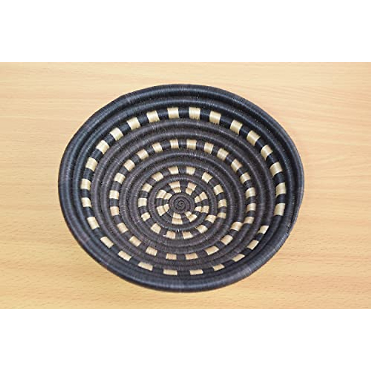 Hand Woven African Basket - Small, 8 Inches Sisal & Sweetgrass Basket - Woven Bowl - Handmade in Rwanda, SRB235