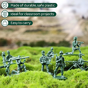 Shindel 200PCS Army Men Toy Soldiers, Green Soldier Figures Plastic Army Men Action Figures 12 Poses Creative Toys for Boys Girls Kids Birthday Gift