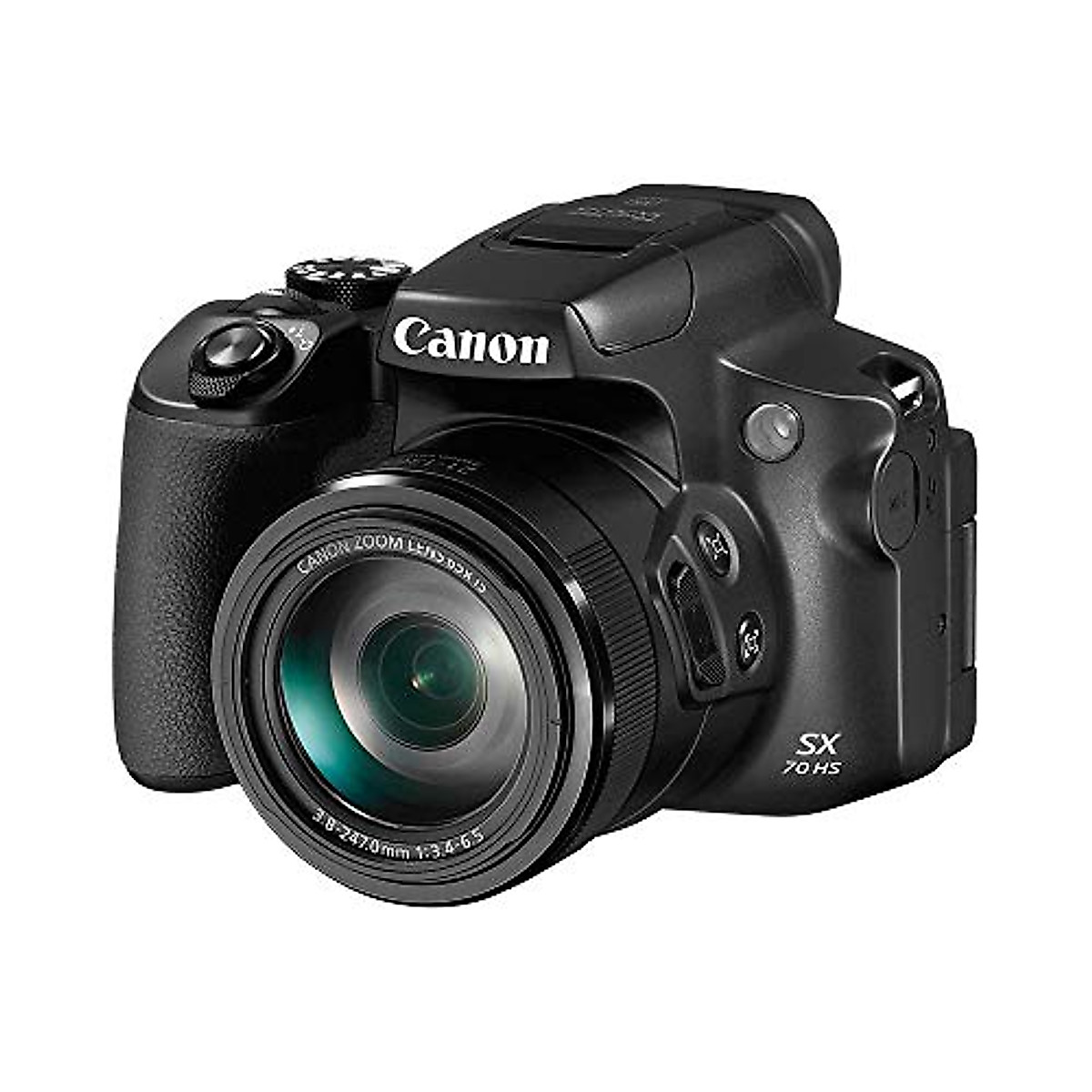 Canon Powershot SX70 20.3MP Digital Camera 65x Optical Zoom Lens 4K Video 3-inch LCD Tilt Screen (Black)