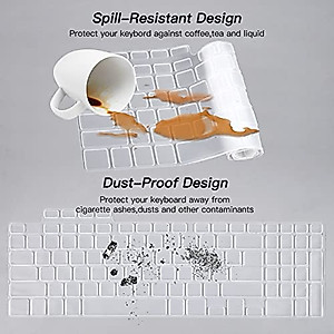 Keyboard Cover for 2023 2022 ASUS TUF Gaming F15 FX507ZM FX507ZC FX507VU / A15 FA507NU / A16 FA617NS / TUF Dash 15 FX517ZM, TUF Gaming F17 FX707 / A17 FA707 FA707RM 17.3" Gaming Laptop -Clear