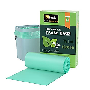 AYOTEE Hanging Small Trash Can with Lid Come with 125 Pcs 1.2 Gallon Trash Bags,5 Liter/1.3 Gallon Bathroom Trash Can,Kitchen Cabinet Door Under Sink Plastic Small Garbage Can with Lid Food Waste Bin